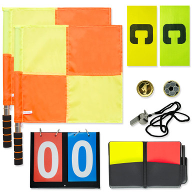 SAWHOX Soccer Referee Kit, 8PCS Referee Toolkit with Referee Flag ...