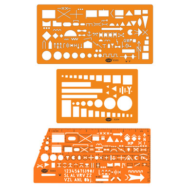 CYA 3Pack Standard Military Map Marking Symbols Template Stencil for ...