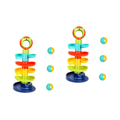 ERINGOGO 2 Sets Colorful Turret Drop and Go Ramp Toys Ball Track Toy ...