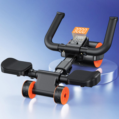Ab Roller Wheel with Elbow Support and Timer, Automatic Rebound ...