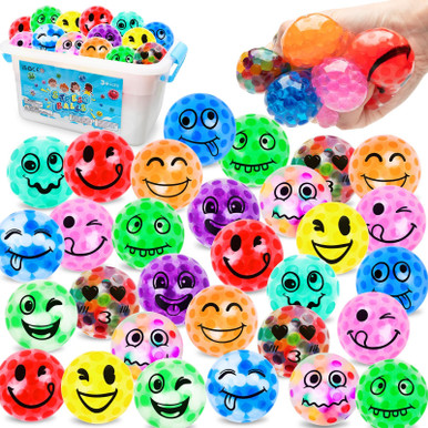 Stress Balls Fidget Toys Bulk, 30 Pack Smile Stress Balls for Adults ...