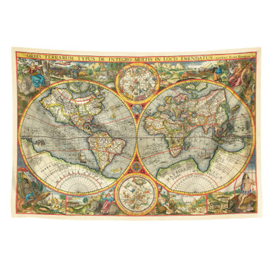 Retro Map of the World (Orbis Terrarum) by Petrus Plancius 1594 | Bacon ...