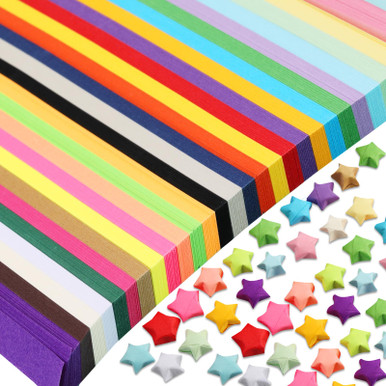 Origami Paper, 1030 Sheets Double Side Origami Star Papers Set, 27 ...