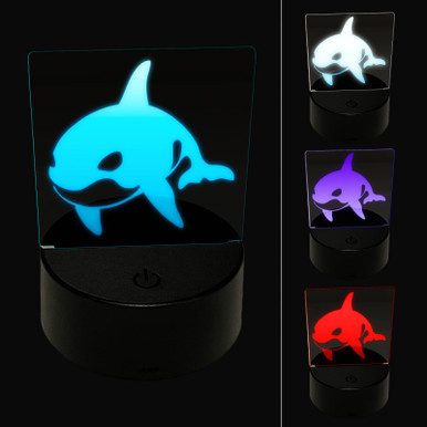 Sniggle Sloth Orca Killer Whale 3D Illusion LED Night Light Sign ...