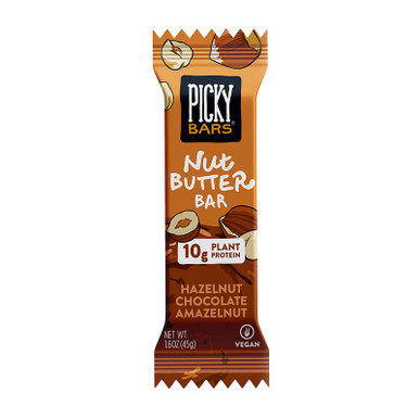 Picky Nut Butter Bars, Hazelnut Chocolate, 10g Plant Based Protein ...
