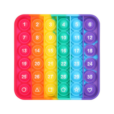 Alphabet Pop Fidget Toys Square ABC Letters Pop Bubble Toy Silicone ...