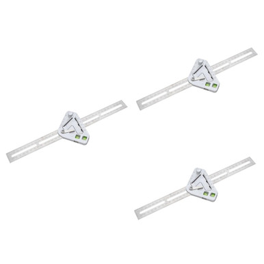 Uonlytech 3pcs Multifunctional Angle Ruler Angle Measuring Tool Length ...
