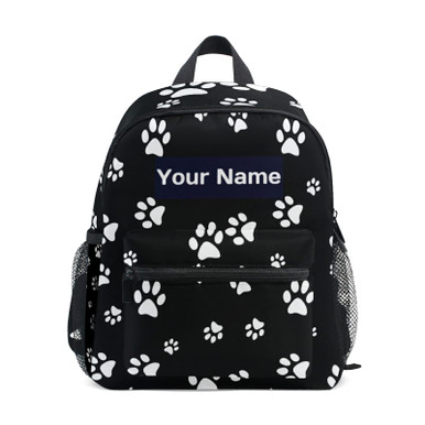 Custom Dog Paw Print Kids Backpack for Girls Boys, Animal Puppy ...