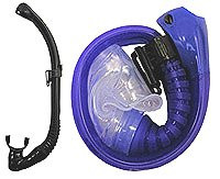 Trek Folding Roll Up Compact Semi Dry Snorkel with Purge Scuba Dive ...