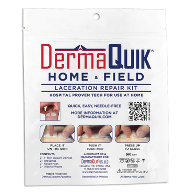 DermaQuik Home & Field Emergency Laceration Repair Kit - Wound Closure ...
