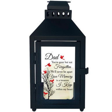 Dad Memorial Lantern, Cardinal Lantern Dad Memorial Gifts for Daughter ...