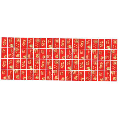 180 Pcs Long Red Envelope Bag Red Pocket Lunar New Year Lai See Red ...