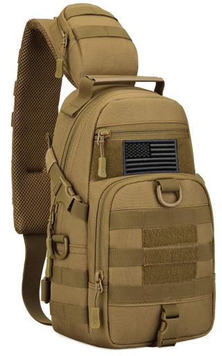 Protector Plus Tactical Sling Bag Military MOLLE Crossbody Packs Chest ...