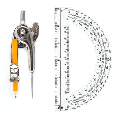 Protractor and Compass Set, Compass Protractor Set, Protractor, Compass ...