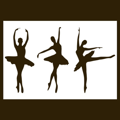 Ballerina Stencil/Stencils - Ballet Stencil Ballet Dancers Stencils ...