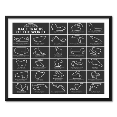 Race Track Circuits of the World Poster for Formula, Stock Car, and ...