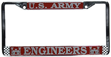 U.S. Army Engineers License Plate Frame (Chrome Metal ...