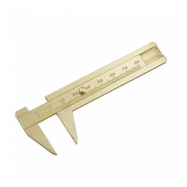 0-80mm Mini Single/Double Scale Brass Calipers Portable Pocket Vernier ...