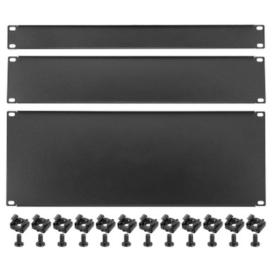 PATIKIL 3 Pcs1U,2U,4U Blank Panel Metal Rack Mount, 19 Inches, Filler ...