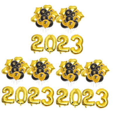 3 Sets 2023 Graduation Balloons Grad Balloons Gold Decor Balloons for ...
