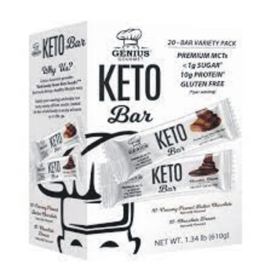 GENIUS GOURMENT PROTEIN BAR VARIETY 20 CT (1.34LBS) - Warehousesoverstock