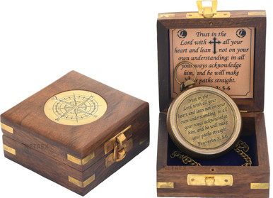 Trust in The Lord -Proverbs 3: 5-6 Quote Engraved Compass | Camping ...