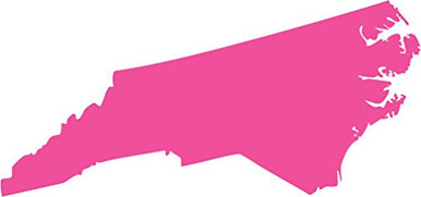 Picniva Pink North Carolina NC map Car Vinyl Decal Sticker Laptop ...
