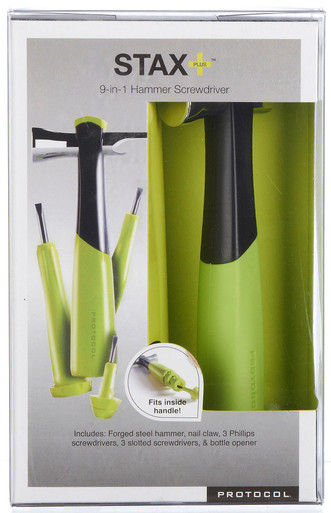 Protocol Stax Plus 9-in-1 Hammer Screwdriver Household Tool Set Multi-tool - Warehousesoverstock