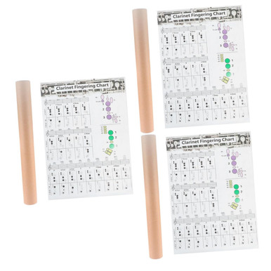 VICASKY 3 Pcs Clarinet Chord Score Clarinet Paperback Clarinet Poster ...