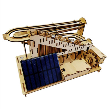 NUPINIU DIY Ladder Track Ball Model Marble Run 3D Wooden Puzzle - Solar ...