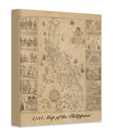 1734 Map of the Philippines - Historical Map Philippine Islands, Office ...