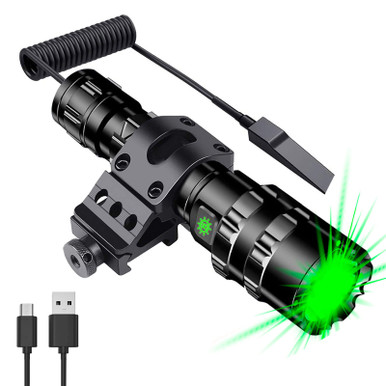 WINDFIRE Green Light Tactical LED Flashlight 1200 High Lumens Hunting ...