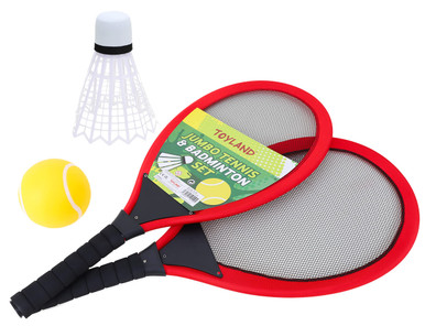 Toyland 65cm Jumbo Tennis & Badminton Set - 2 Giant Rackets with Giant ...