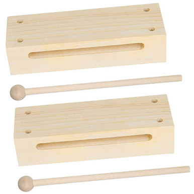 Toyvian 4 Sets Wooden Clapper Musical Percussion Instrument Beech Child ...