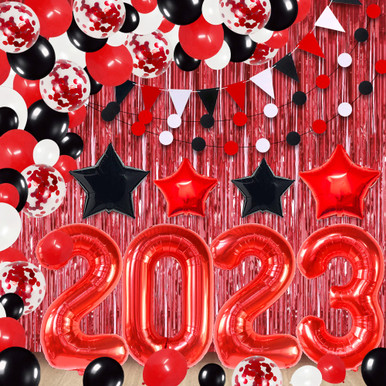 KatchOn, Red Graduation Party Decorations 2023 Set - Giant Pack of 132 ...