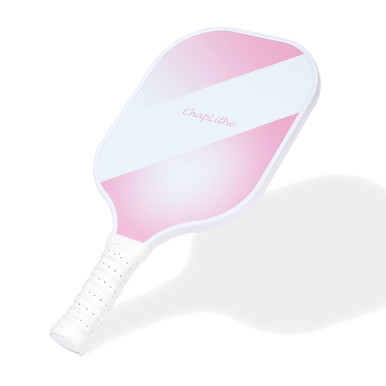 Pink and White Pickleball Paddle, Premium Carbon Fiber Surface Racket ...