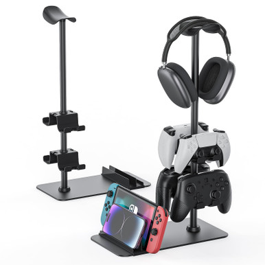 MANMUVIMO Headset Stand Controller Holder for 1 Headset and 4 ...