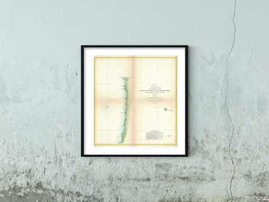 1851 U.S. Coast Survey Antique or Chart of the Coast of Washington and ...