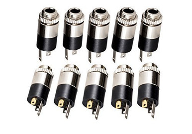 Lsgoodcare 3.5MM Female Plating Stereo Jack Panel Mount Solder ...