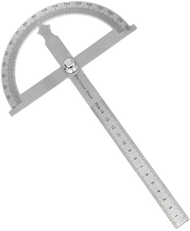 HyKab Stainless Steel Angle Ruler, Multifunctional Protractor ...