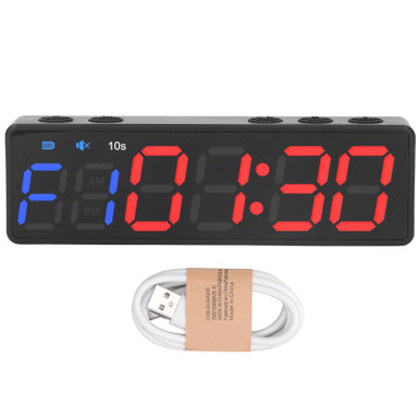 Jiawu Gym Timer, LED Interval Timer Built in Powerful Magnet, Digital ...