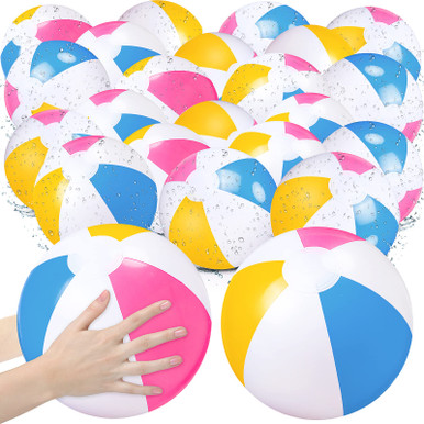 Zhanmai 60 Pack 12 Inch Beach Balls for Pool Inflatable Beach Balls ...