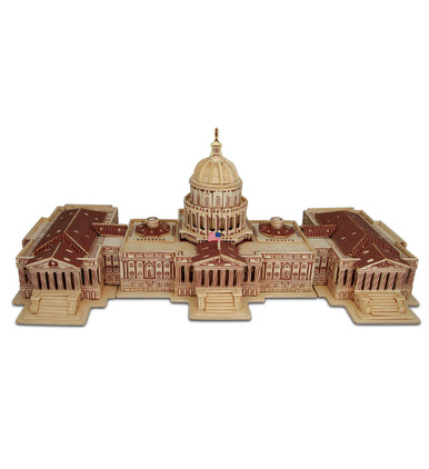 Puzzled 3D Puzzle The US Capitol Building Wood Craft Construction Model ...