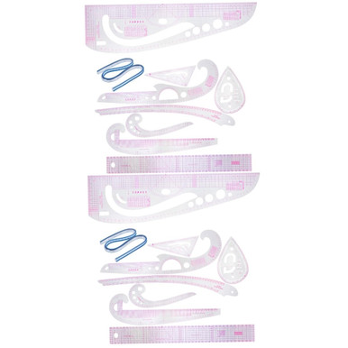 TEHAUX 2 Sets Cutting Ruler French Curve Ruler for Pattern Making Ruler ...
