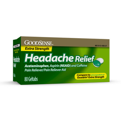 GoodSense Extra Strength Headache Relief Geltabs, Acetaminophen ...