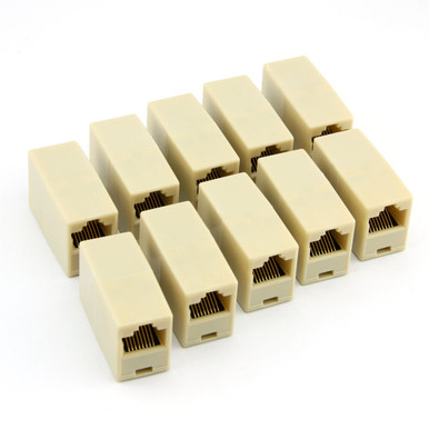 10 Pack RJ45 Ethernet Lan Cable Joiner Coupler Connector RJ45 CAT 5 5E ...