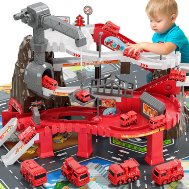 TEMI Boys Race Track Car Garage Parking Adventure Toy Gifts 3 4 5 6 7 8 ...