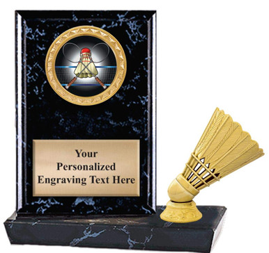 Crown Awards 6"X6" Badminton Shuttlecock Plaque Award, Badminton Trophy ...