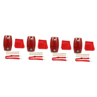 Toyvian 4 Sets Waist Drum Sheepskin Drum Children Bass Drum Kids ...