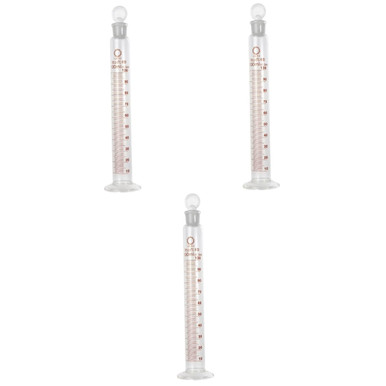 GLEAVI 3 Pcs Graduated Cylinder Glass with Lid Graduated Measuring ...